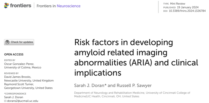 应用抗Aβ单抗治疗AD，引发淀粉样蛋白相关影像学异常（ARIA）的危险因素和临床意义 - 知乎