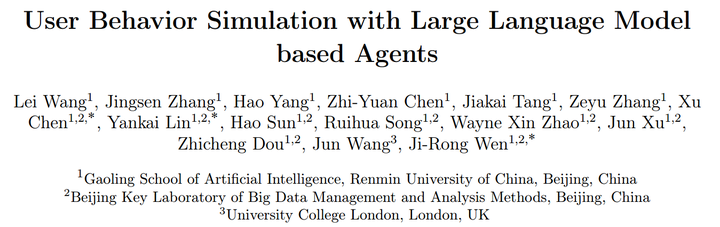 [论文笔记] User Behavior Simulation with Large Language Model based Agents (V3) - 知乎