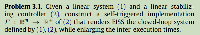 An ISS self-triggered implementation of linear controllers - 知乎