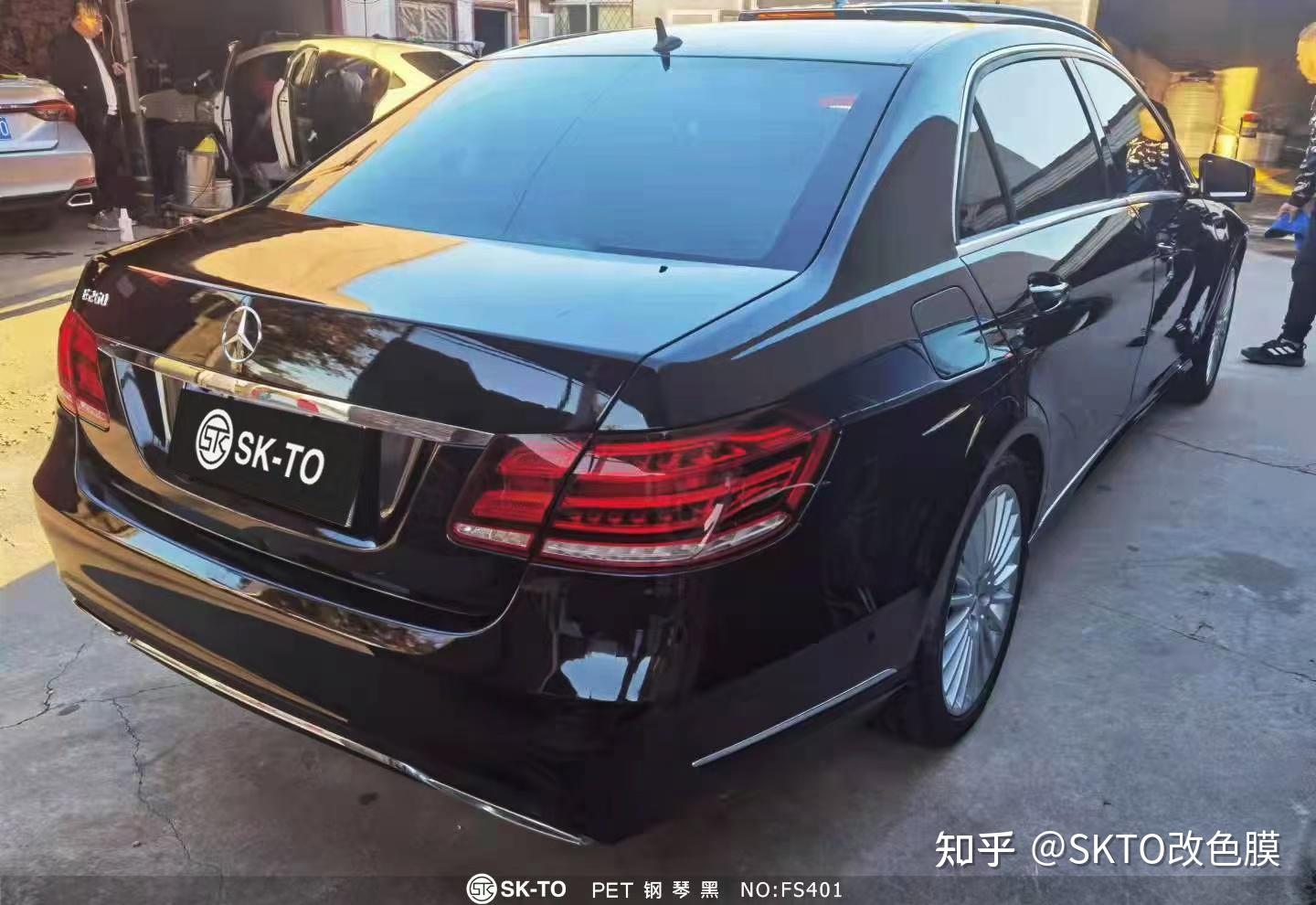 贴完气质不一样了，SKTO奔驰PET钢琴黑改色膜 - 知乎