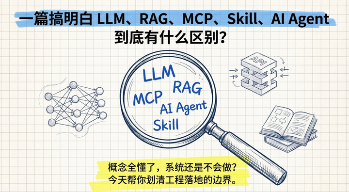 一篇搞懂LLM、RAG、MCP、Skill、Agent区别 - 知乎