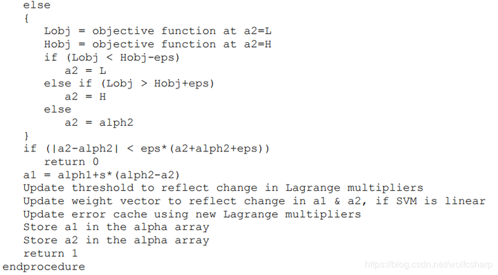 SVM python实现以及关于Platt SMO论文中eta
