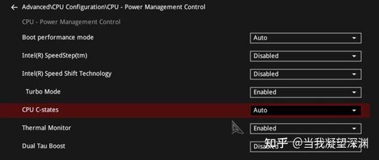 华硕主板CPU C-States节能设置开启关闭表现 - 知乎