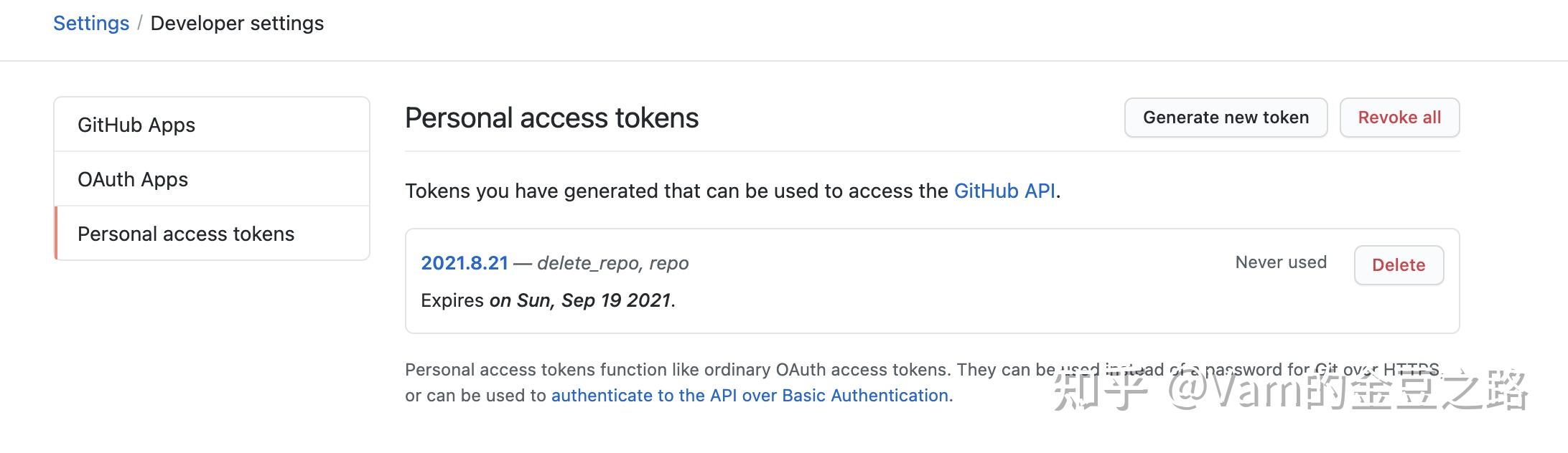 2021.8.13起，Github要求使用基于令牌的身份验证 - 知乎