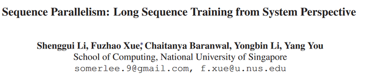 Sequence Parallelism: Long Sequence Training from System Perspective 论文笔记 - 知乎