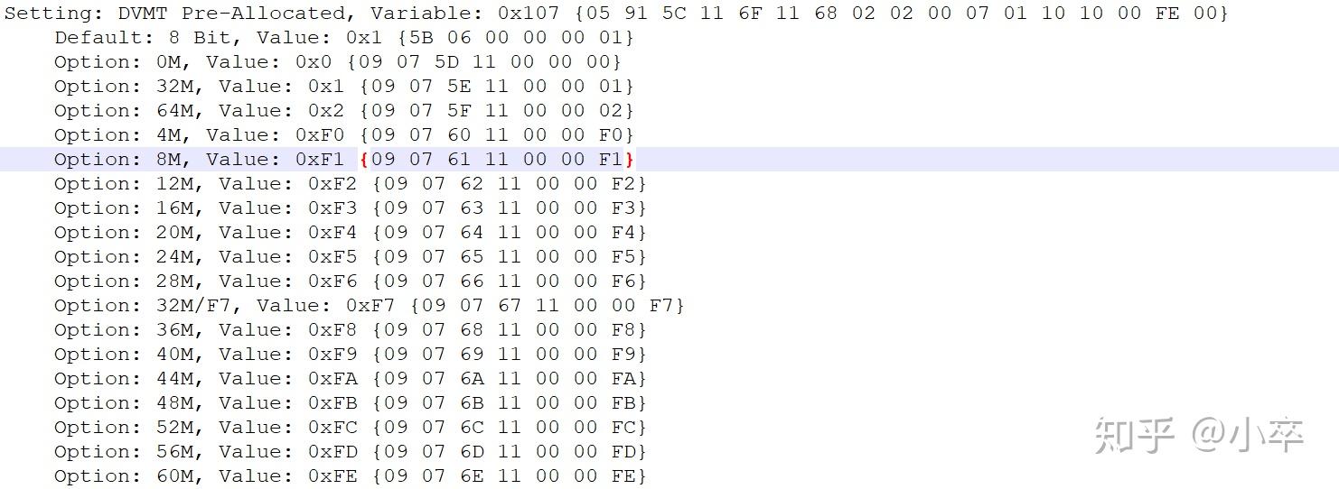 关于笔记本BIOS如何修改dvmt容量为64M和解锁cfg lock - 知乎
