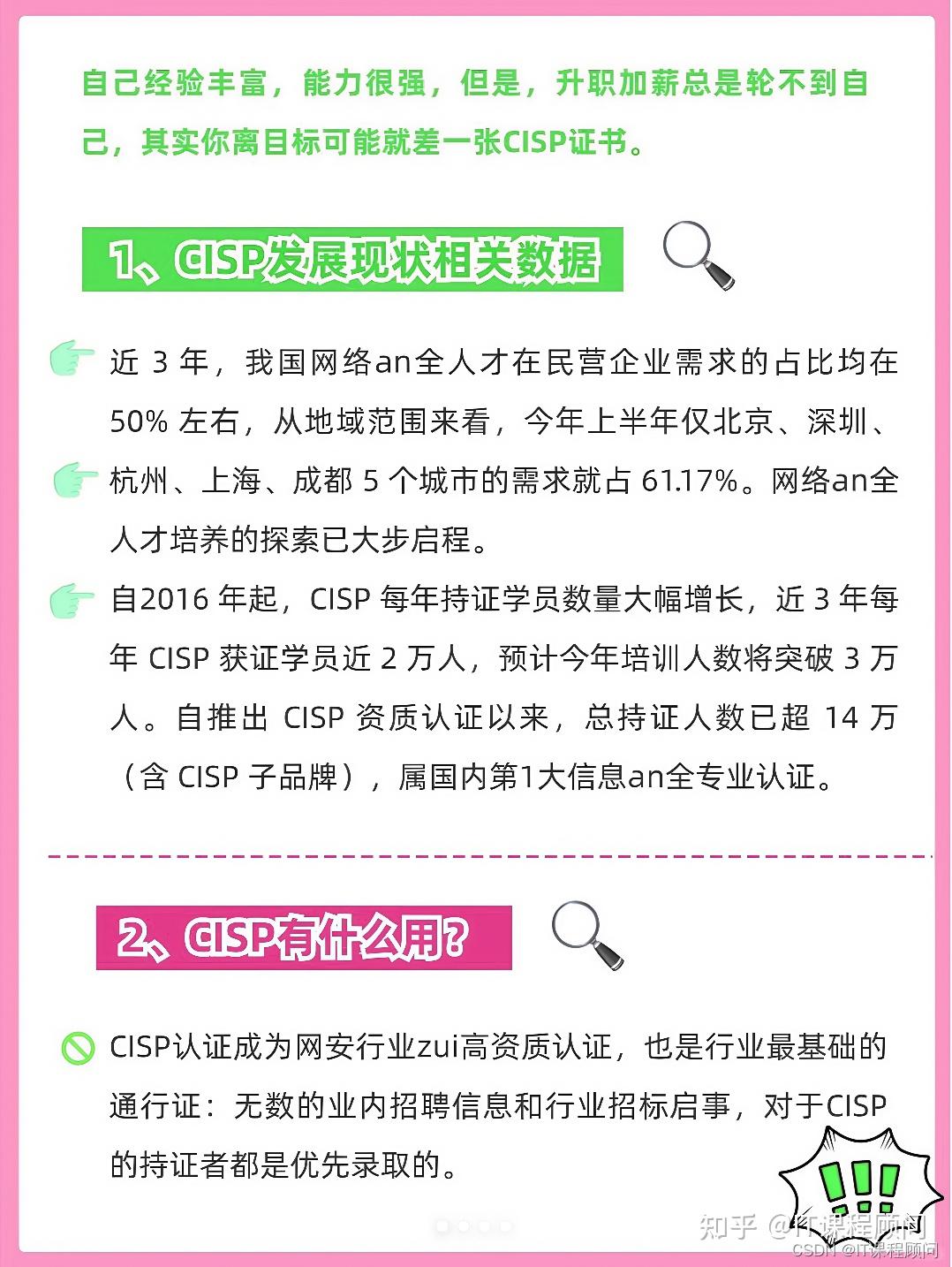 cisp证书含金量怎么样？值不值得考？ - 知乎