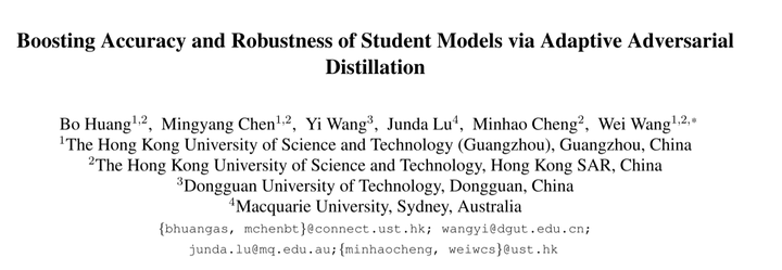 论文阅读: Boosting Accuracy and Robustness of Student Models via Adaptive ...