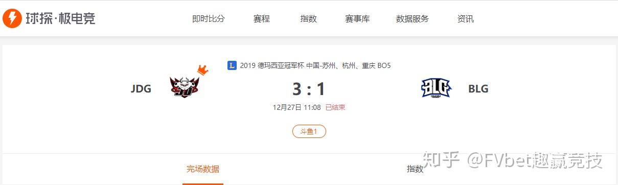 [趣赢竞技FV]2019德玛西亚杯是日简报：JDG 3:1 BLG ； RNG 3:0 RW - 知乎