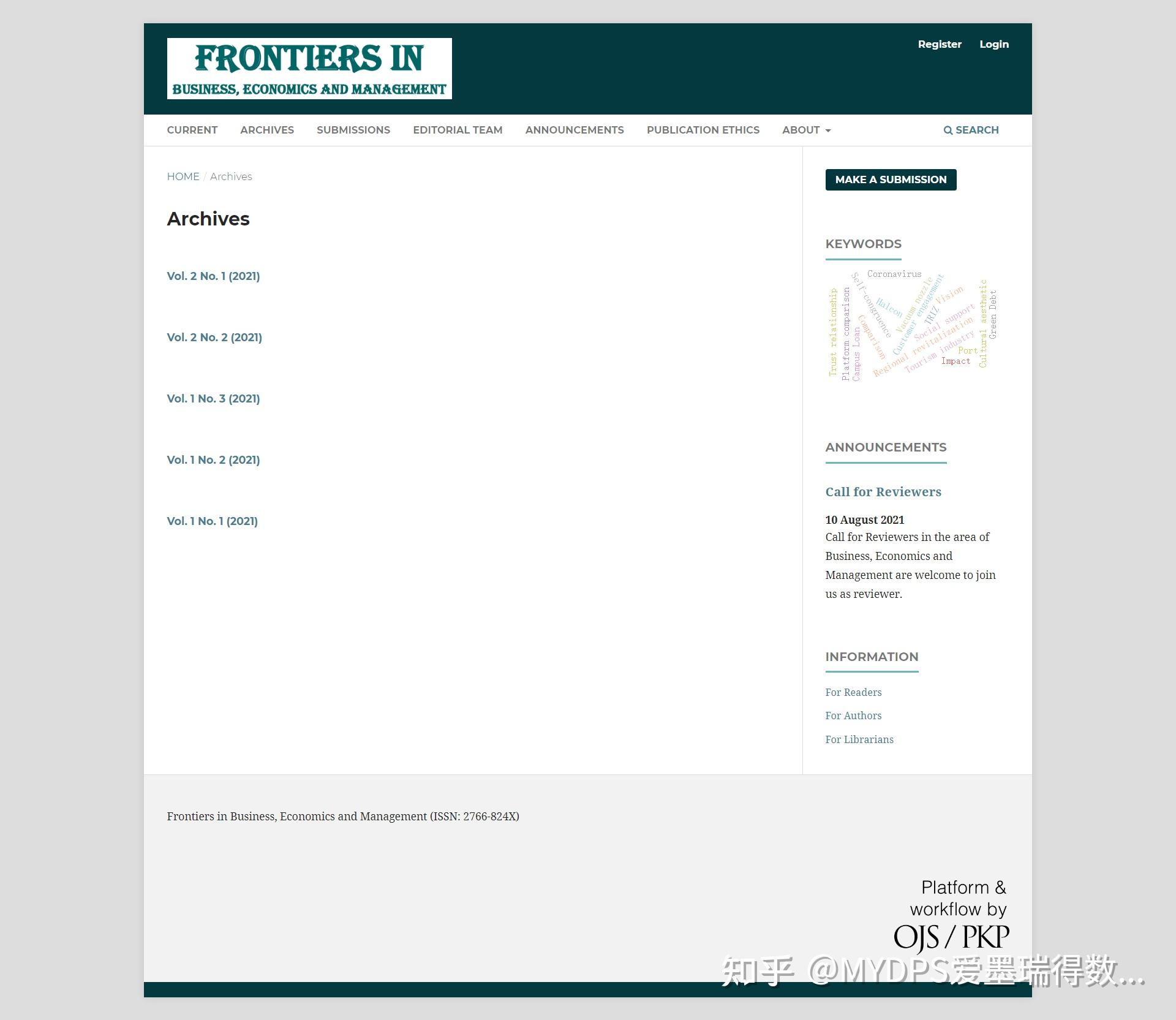 Frontiers in Business, Economics and Management (FBEM) ISSN: 2766-824X - 知乎