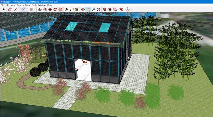 光伏 | 渔光互补、BIPV模型sketchUP三维模型 - 知乎