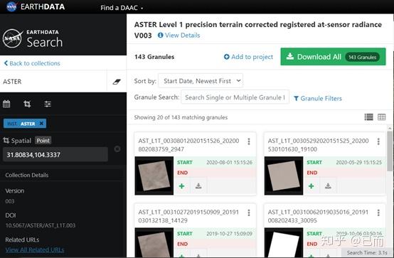 ASTER传感器参数及数据下载 - 知乎