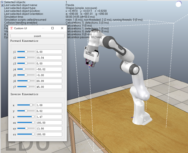 VREP-基于Custom UI的正逆运动学交互 - 知乎