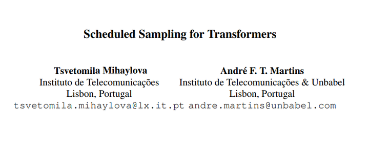 论文阅读笔记：Scheduled Sampling for Transformers - 知乎