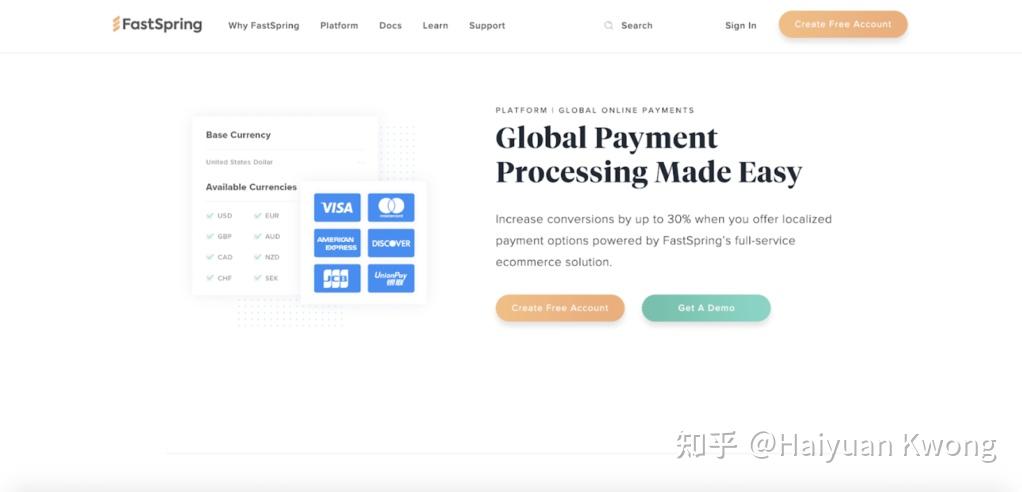 全球20多种支付paypal FastSpring Amazon Pay Stripe Google Pay WePay Apple Pay ...