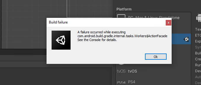 A failure occurred while executing com.android.build.gradle.internal ...