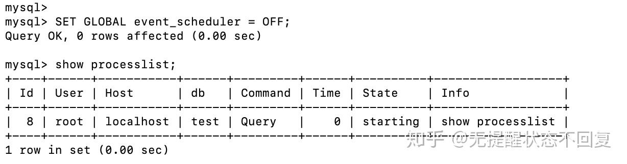 MySQL 8.0 Processlist：Waiting on empty queue的事件调度器 - 知乎