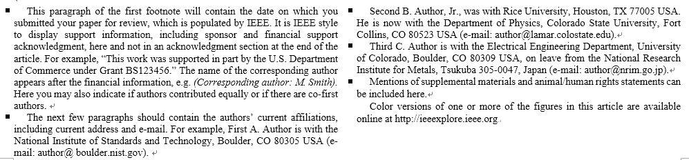 IEEE word模板脚注双栏变单栏 - 知乎