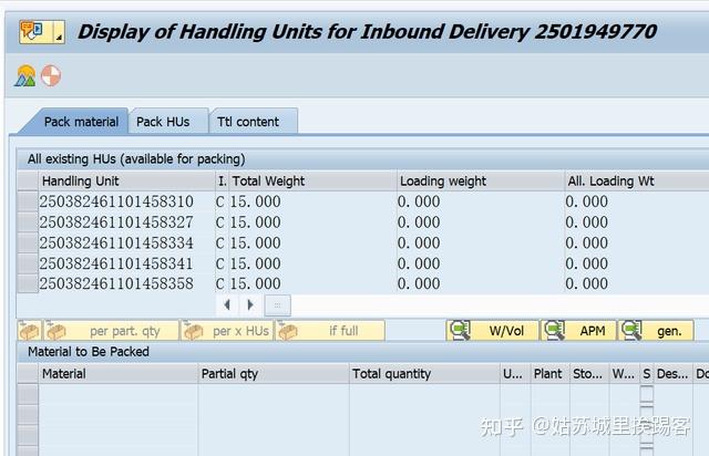 SAP MM VL09试图取消收货报错说某个HU负库存 - 知乎