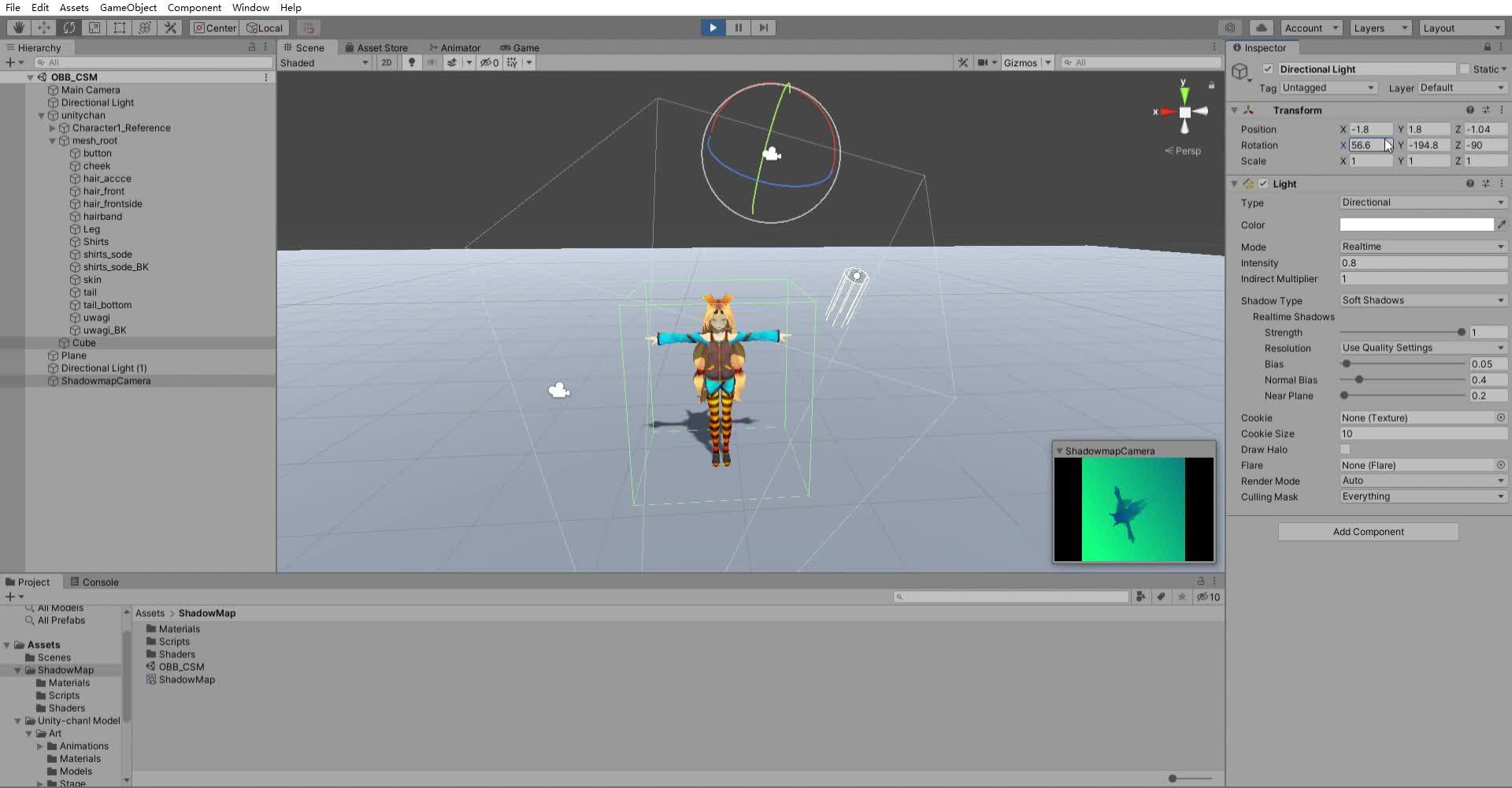 [Unity]ShadowMap的自阴影和一些疑惑，关于OBB(Orient Bounding Box)包围盒的尝试 - 知乎