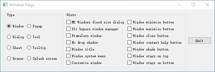 Qt官方示例-窗口标志 - 知乎