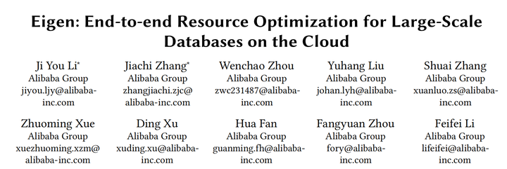 （VLDB'23）Eigen: End-to-end Resource Optimization for Large-Scale Databases on the Cloud - 知乎