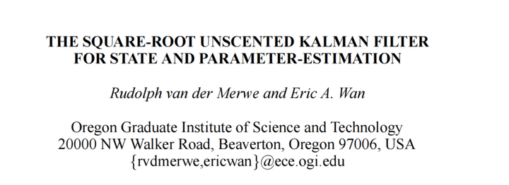 【论文阅读】【Merwe】The square-root unscented Kalman filter for state and ...
