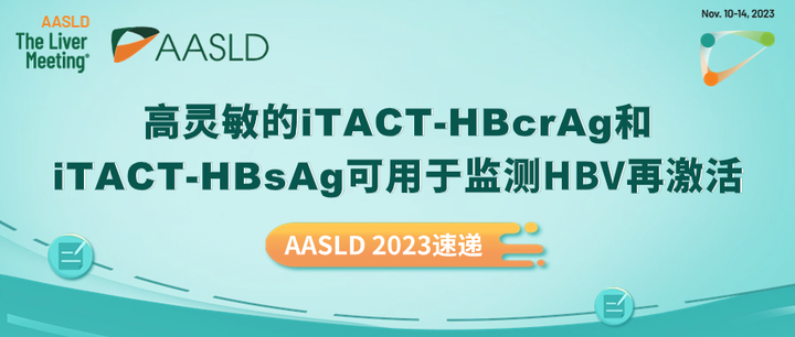 【AASLD2023速递】高灵敏的iTACT-HBcrAg和iTACT-HBsAg可用于监测HBV再激活 - 知乎