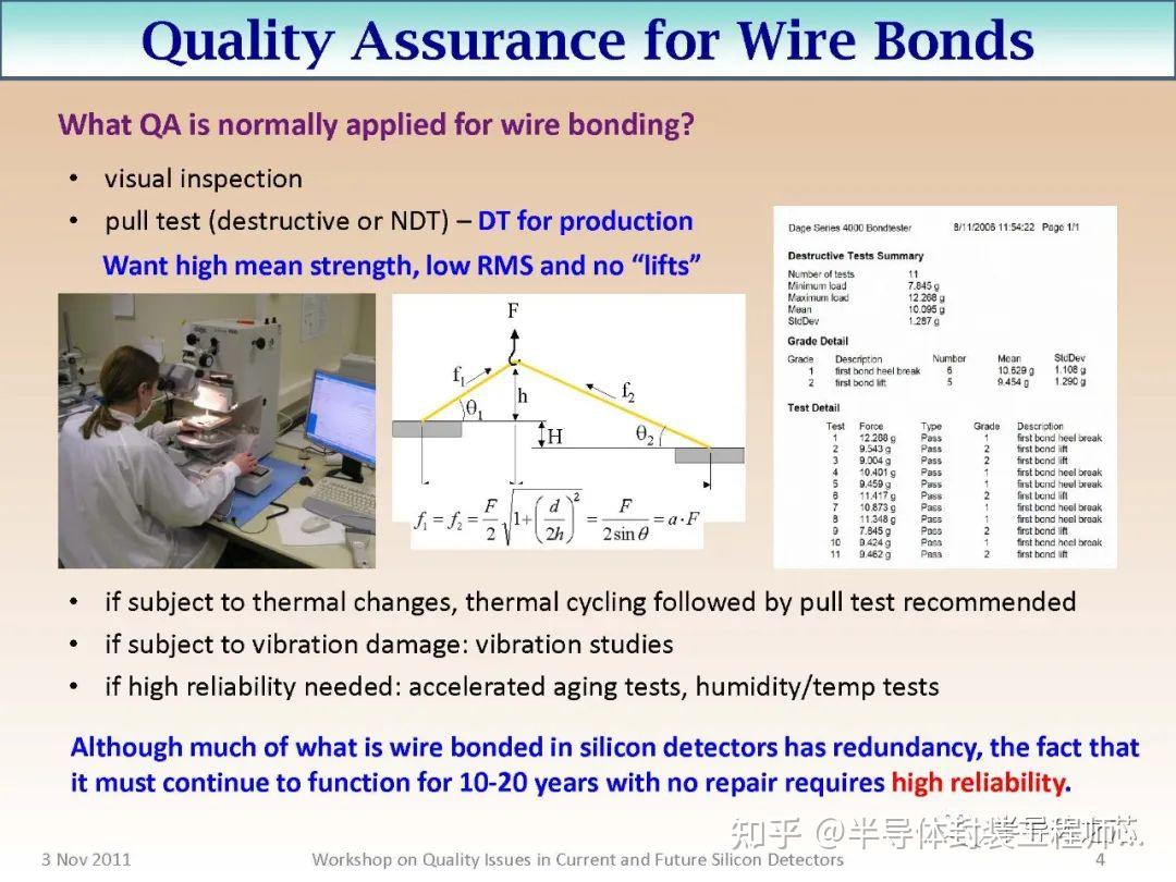 芯片绑线(wire bonding)质量问题详解 - 知乎