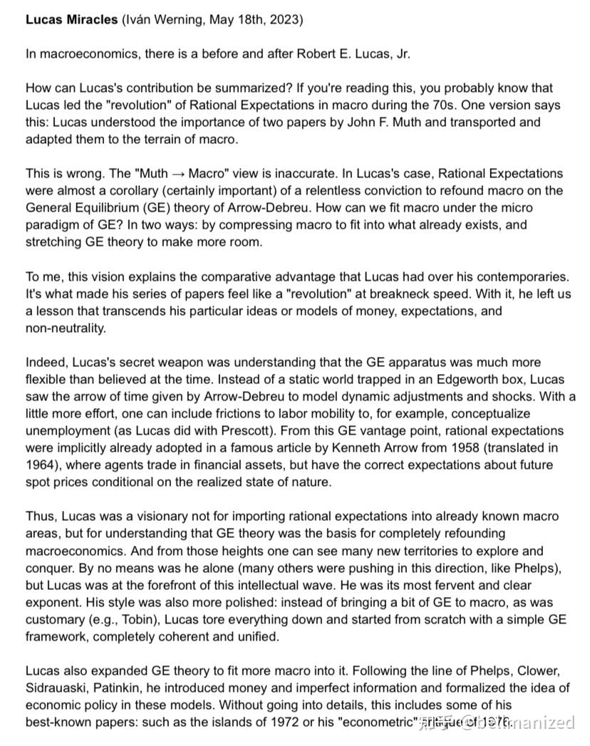 经济学家卢卡斯逝世，如何评价他一生的学问与贡献? - 知乎