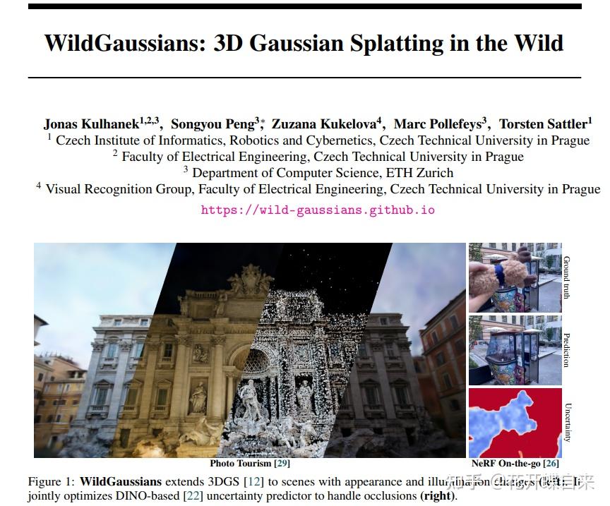 三维重建论文（1）：WildGaussians: 3D Gaussian Splatting in the Wild - 知乎