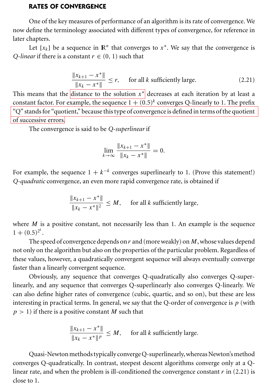 优化里的Q-linear Convergence和R-linear convergence是什么意思？ - 知乎