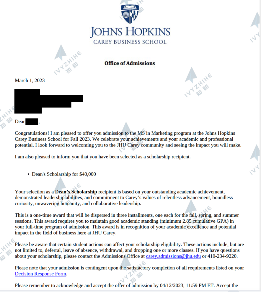 JHU $40,000 奖学金offer！MKT项目你也可以 - 知乎