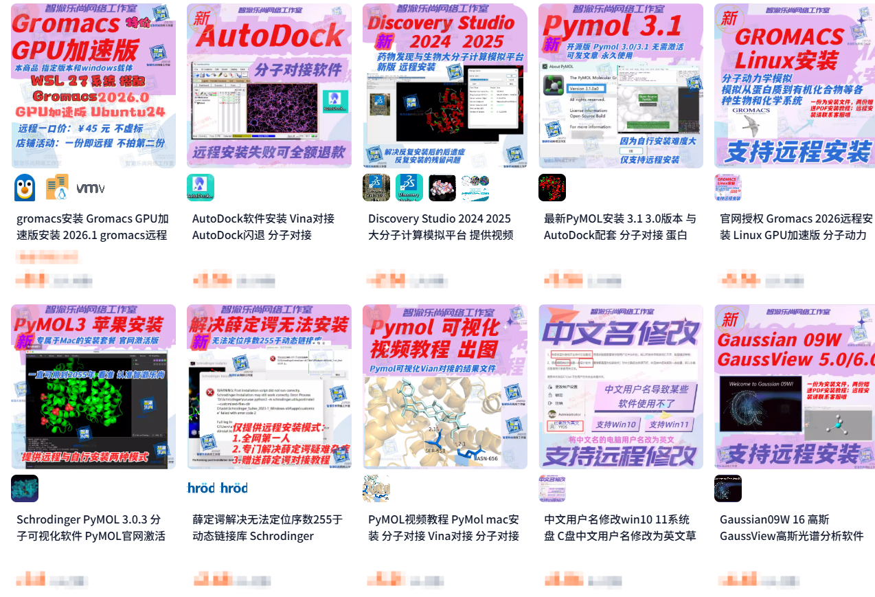【2026远程技术服务推荐】分子对接代理、分子动力学指导、虚拟筛选与软件安装、生物信息分析 系统重装 - 知乎