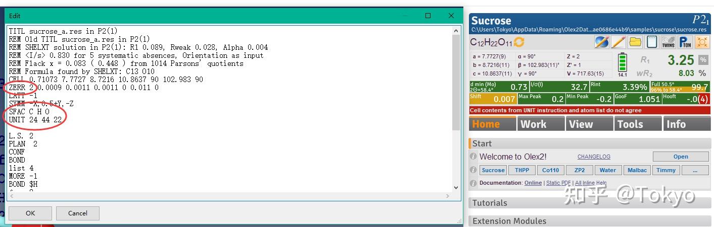 SHELXL提示Cell contents from UNIT instruction and atom list do not agree何意 - 知乎