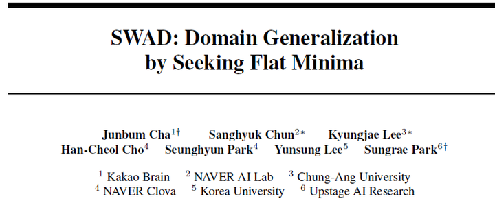 SWAD: Domain Generalization by Seeking Flat Minima NeurIPS 2021 - 知乎