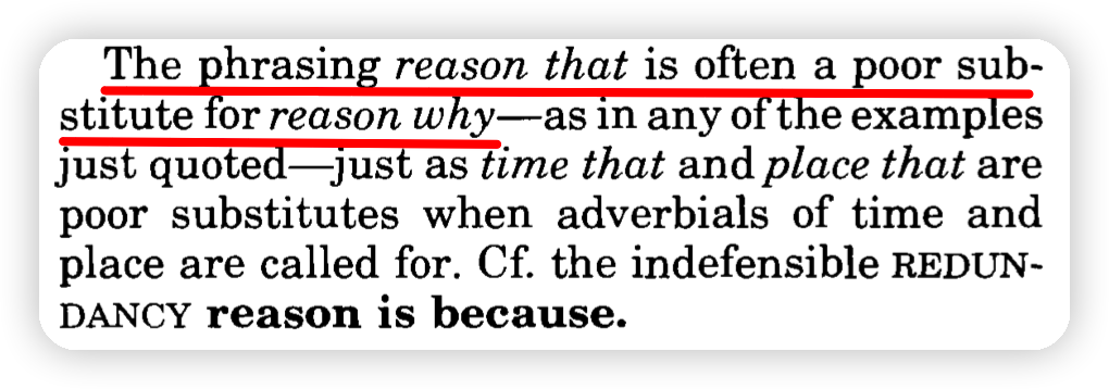 the reason that 和the reason why区别？ - 知乎