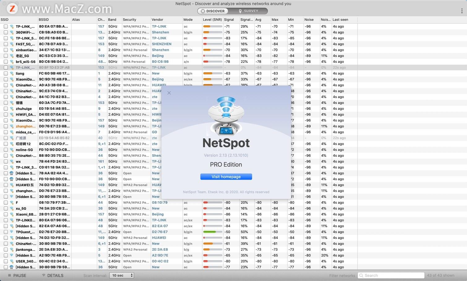 NetSpot Pro for Mac专业的WiFi检测分析工具 - 知乎