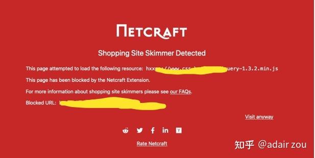 Firefox 浏览器 使用 Netcraft提示网站This page has been blocked by the Netcraft ...