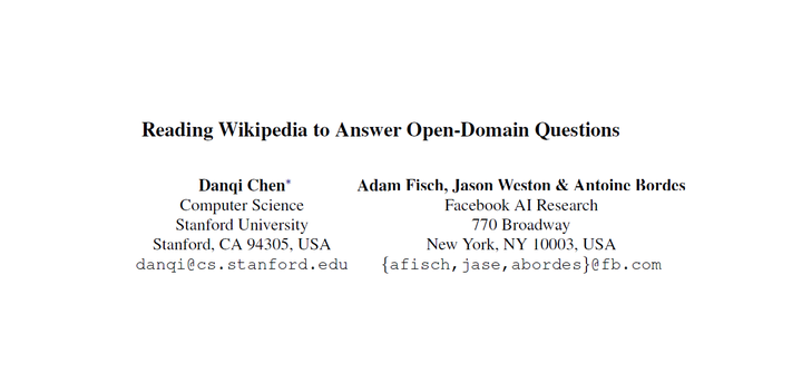 ReadingWikipedia to Answer Open-Domain Questions心得 - 知乎
