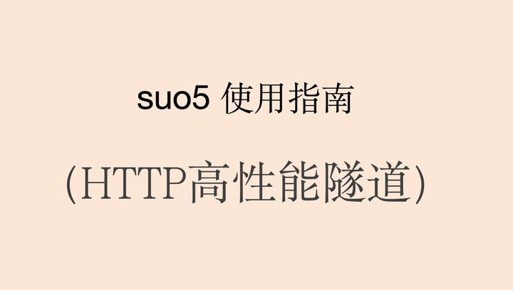 suo5 使用指南（HTTP高性能隧道） - 知乎