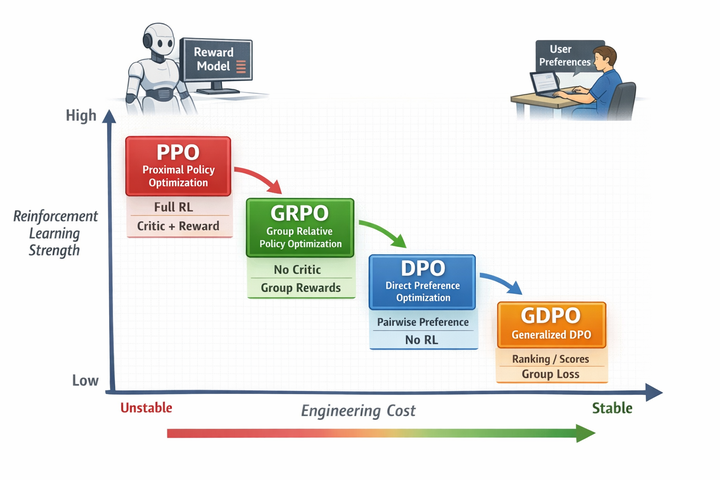 PPO、GRPO、DPO 与 GDPO：大模型偏好对齐方法简述 - 知乎