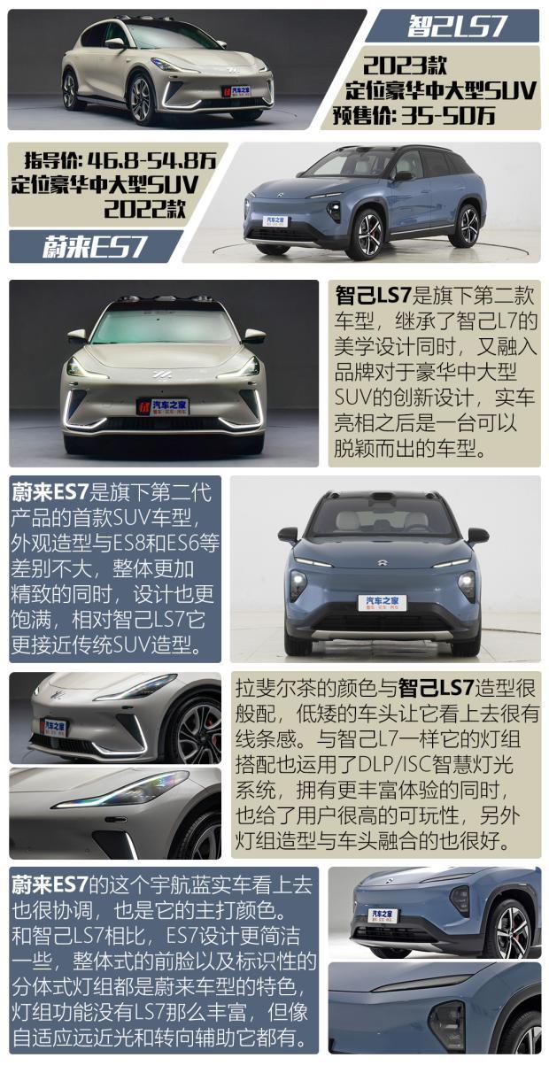 一起扬眉吐气 智己LS7静态对比蔚来ES7 - 知乎