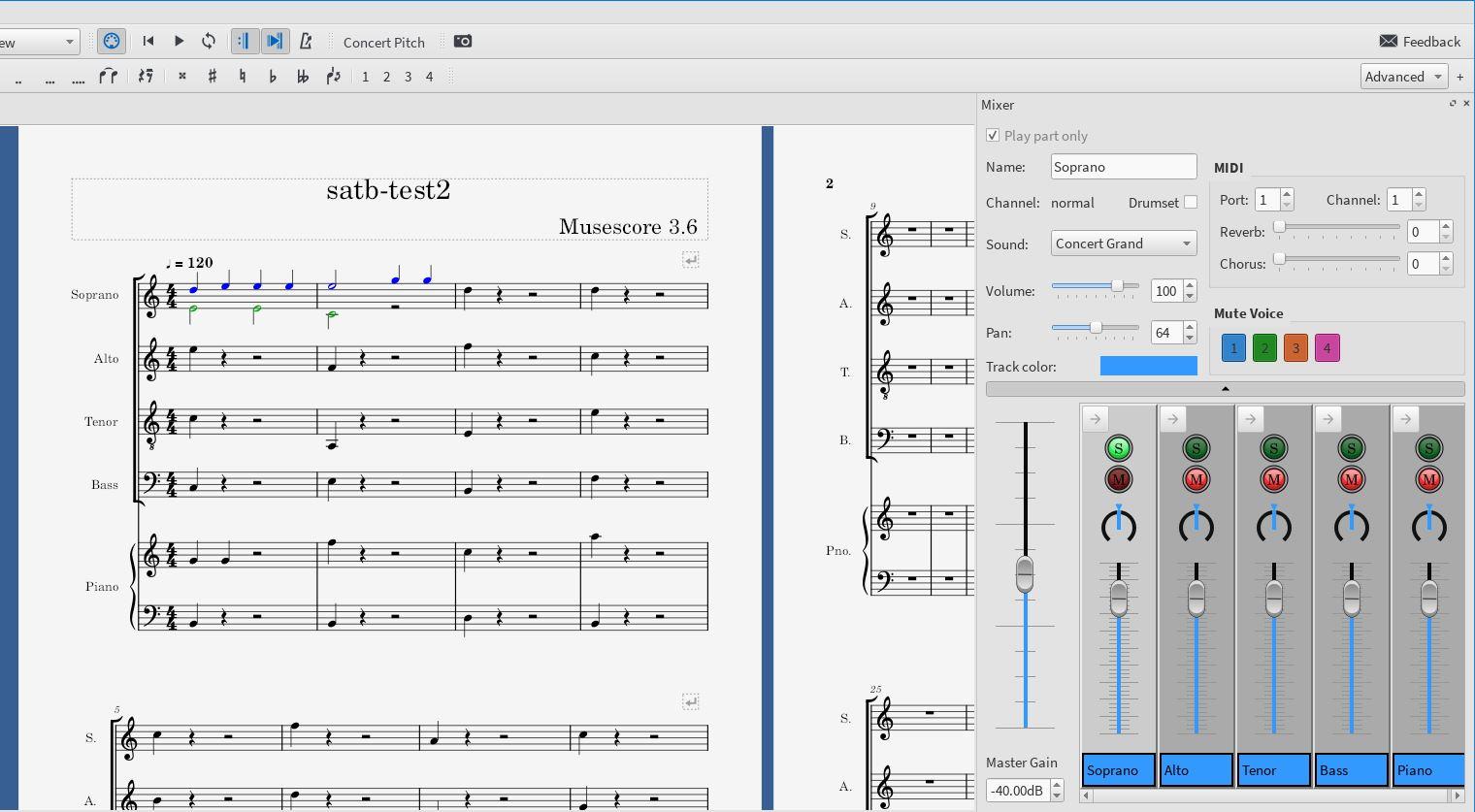 musescore怎么才能让多声部中几个声部闭嘴啊? - 知乎