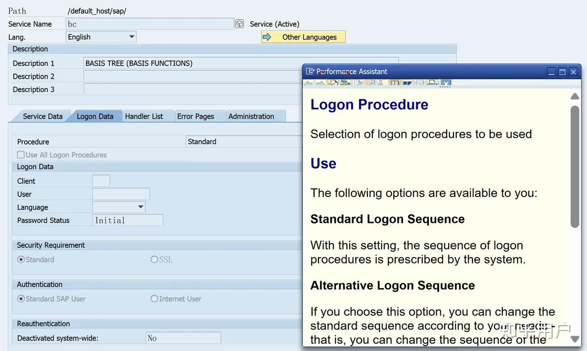 什么是 SAP ABAP Logon Procedure? - 知乎