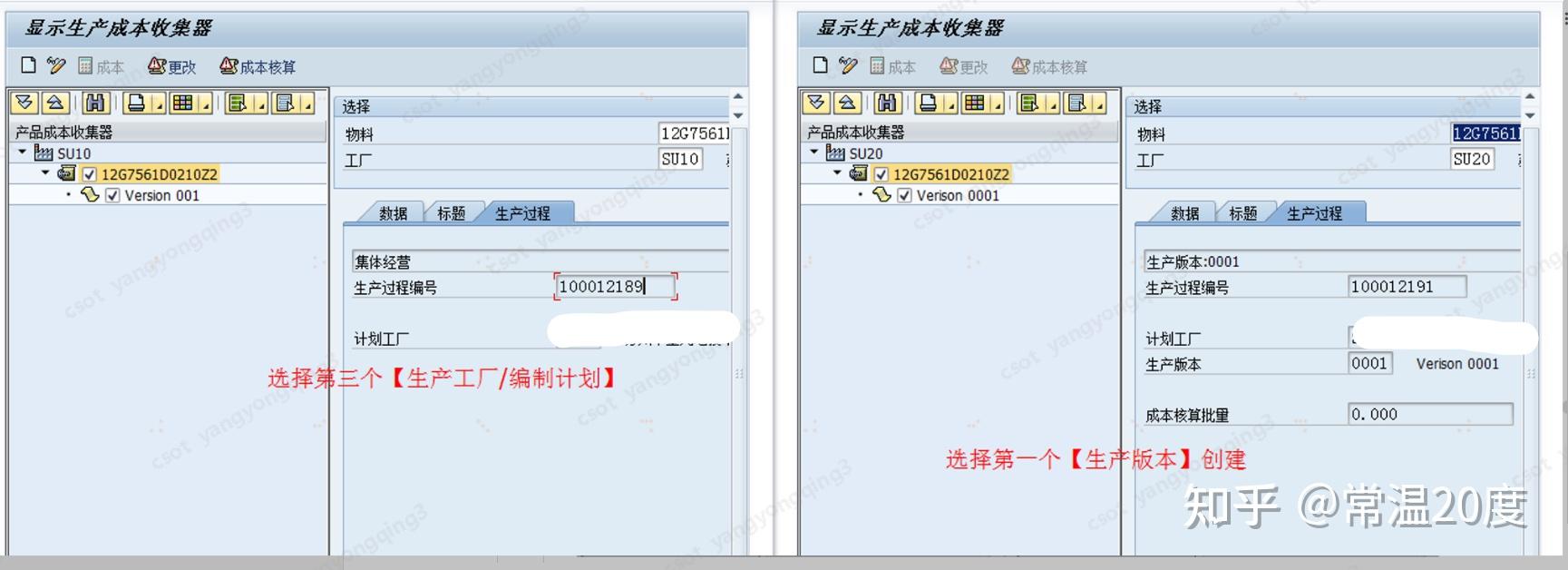 SAP-问题篇-17-KKF6N创建成本收集器时物料的控制级别不能选择【生产版本】，默认是生产工厂/计划编制计划 - 知乎