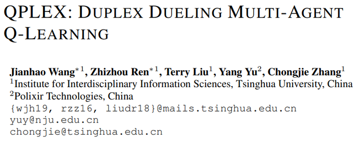 【MARL】QPLEX - 知乎
