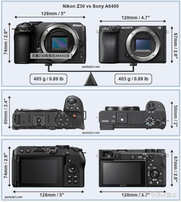 索尼的a6400和尼康z30如何选？