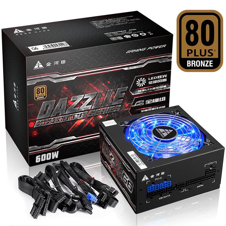 原价 ￥ 289 现价 ￥ 269 金河田（Golden field）额定600W G6全模组电脑电源（80PLUS铜牌/ATX/宽幅/温控/电压保护） - 知乎