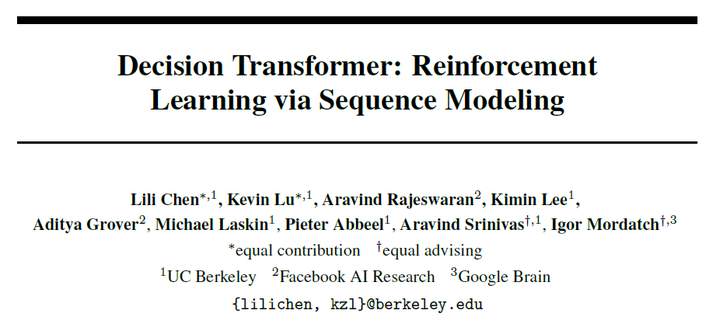 RL Transformer之Decision Transformer - 知乎